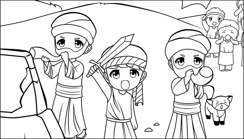 Josué en Jericó: Las murallas caen